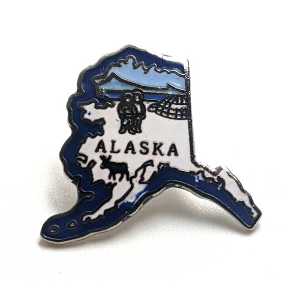 Mafco | Accessories | Alaska State Map Shaped Eskimo Igloo Snow Pin ...